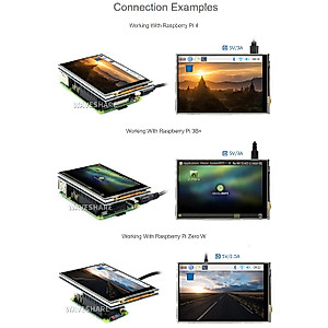 waveshare 4inch Resistive Touch Display Compatible with Raspberry Pi 4B/3B+/3B/2B/B+/A+/Zero/Zero W/WH/Zero 2W Series Boards 480×320 Resolution 125MHz High-Speed SPI