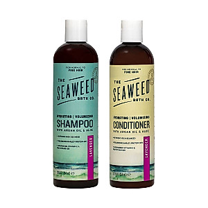 The Seaweed Bath Co. Volumizing Shampoo and Conditioner, Lavender, Natural Organic Bladderwrack Seaweed, Vegan and Paraben Free, 12oz