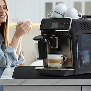 FLASLD Kitchen Coffee Maker Heat Resistant Mat, Waterproof Silicone Coffee Mat, Fireproof Countertop Protector Cover Mat Under Oven, Coffee Maker, Cutting Board, Bread Machine (Brown, 16"X25")