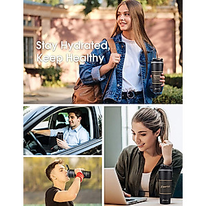 XBOTTLE 32oz Insulated Tumbler - Vacuum Insulated Stainless Steel Water Bottle Iced Coffee Travel Mug Cup with Flip Lid, Thermal Water Bottle Insulated Double Wall Spill-proof Leak-proof