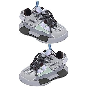 Mercatoo Toddler Boy Shoes Size 9 Wide Girls Shoes Autumn and Winter Children's Sports Shoes Middle and Big Children's Sneakers (Grey, 9 Little Kids)