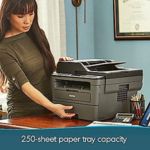 Brother Monochrome Laser All-in-One MFCL2710DW Value Version (MFCL2717DW) adds 2-Year Warranty and up to 500 Extra Pages of Additional Toner Included in Box‡ and Amazon Dash Replenishment Ready