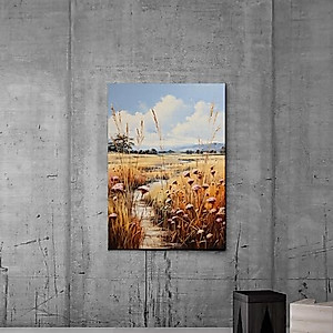 Samsung Frame TV Art Wildflower Field, Flower Meadow, Vintage print, print print, Wall Art, Art Print