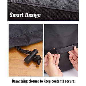 NUPICK 32 Inch Round Fire Pit Cover for Landmann Big Sky, 600D Heavy Duty and Waterproof Cover Fit 28/30/31/32 Inch Round Fire Pit/Bowl, All Weather Resistant