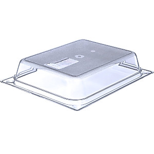 Carlisle FoodService Products Storplus 1/2-Size Food Pan for Catering, Buffets, and Restaurants, Polycarbonate, 2.5 Inches Deep, Clear, (Pack of 6)