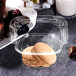 SOLUSTRE 10pcs Mini Cake Box Plastic Fruit Bowls Disposable Dessert Holder Reusable Salad Sushi Container Cupcake Packaging Treat Boxes Vegetable Saving Bowls Transparent