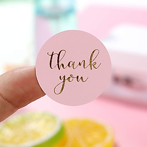 Walnutty 1000PCS Thank You Stickers, Thank You for Supporting My Small Business Stickers, 1 inch Round Holographic Thank You Gifts Sticker, Small Thank You Labels for Business, 500PCS Each Roll