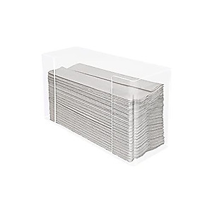 Kantek Wall Mounted Acrylic Paper Towel Dispenser Holder, for Use in Food Service, Healthcare, Bathroom, 11.5" x 4.2" x 6.75", Clear (Pack of 2)