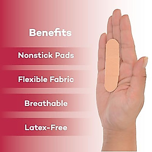 Dealmed Sterile Flexible Fabric Adhesive Bandages – 1x3 Inch – 100/Box - Breathable First Aid Strip Pack - Soft Stretch Wound Patch for Medical, Emergency Kits & Clinic