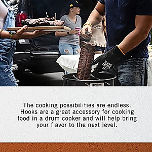 Pit Barrel Meat Hook Kit - Stainless Steel Meat Hooks (Set of 4) and Ultimate Hook Tool with Bottle Opener