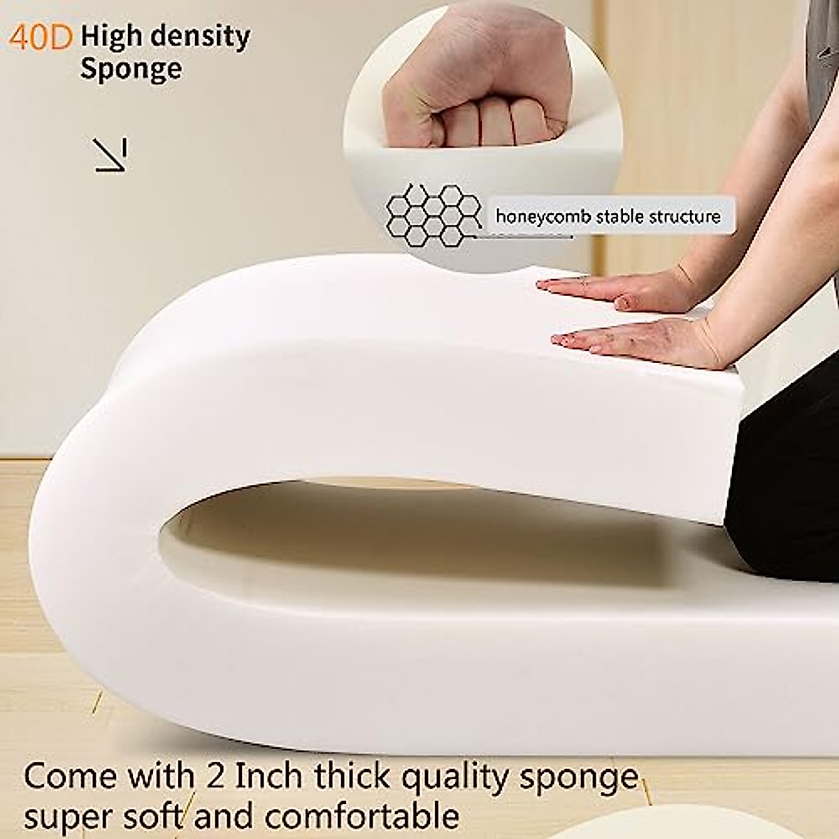 Sqodok Outdoor Chair Cushions 17"x16"x2" Waterproof Patio Cushions for Outdoor Furniture, Round Corner Chair Cushions for Patio Furniture Seat Cushion with Ties Set of 4, Dark Blue