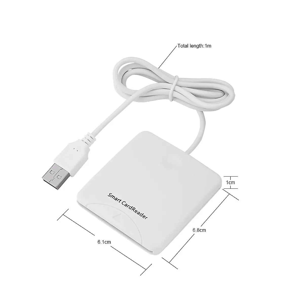 Oumij Credit Card Reader Portable USB Card Reader Full Speed Smart Chip Reader IC Mobile Bank Credit Card Readers