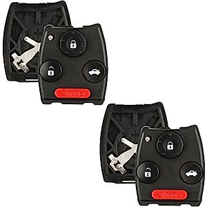 Discount Keyless Replacement Gut Shell Case and Button Pad Compatible with KR55WK49308, MLBHLIK-1T, N5F-S0084A (2 Pack)