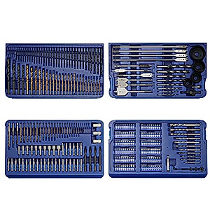 WORKPRO Drill Bit Set, 300-Piece Drill and Driver Accessory Set for Metal, Wood, Cement Concrete and Plastic with Storage Case, W004549A