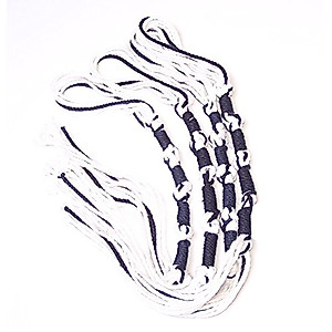 Tzitzits (Set of Four) White with Dark Blue Thread
