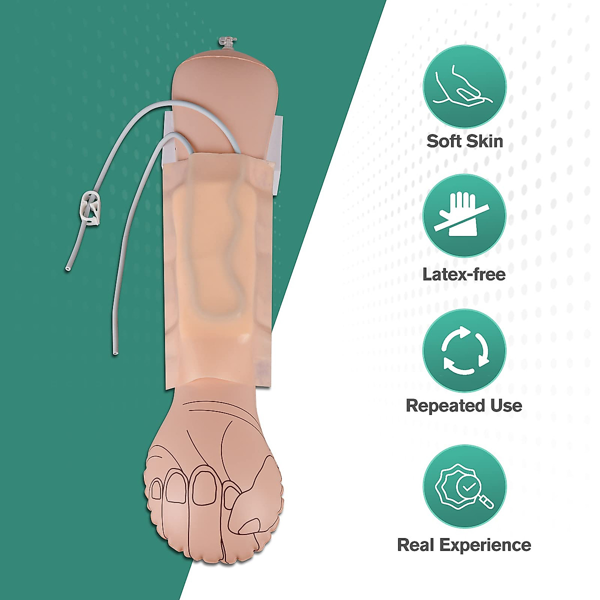 Ultrassist IV & Phlebotomy Practice Kit for Nursing Students, IV Start Kit for Injection Practice, Venipuncture Kit with Latex-Free Veins