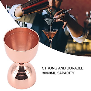 Copper Bell Jigger Premium Cocktail Jigger 30/60ml Stainless jigger for bartending Steel Durable High Accuracy Wide Opening Shot Measure Jigger for Cocktail Liquor cocktail jigger(30/60ml Rose Gold)