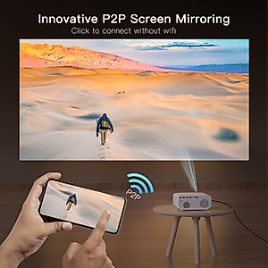 [Electric Focus] 4K Projector with WiFi and Bluetooth 5.2, TOPONNY C12 Native 1080P 500 ANSI Video Projector, P2P Mirroring Portable Outdoor Movie Projector, Smart Home Projector for Phone/PC/TV Stick
