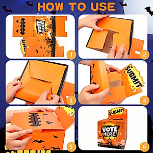 57 Pcs Halloween Party Costume Contest Ballot Set Voting Ballots Trophy Ribbons Halloween Costume Contest Awards Halloween Party Favors for Kids Adults