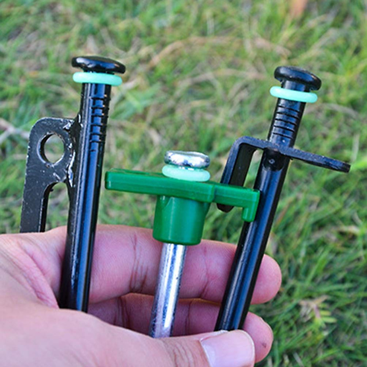 BESPORTBLE 50pcs Tent Stakes Ring Fluorescent Glow in The Dark Tent Ring Tent Nail Rings Tents Accessories