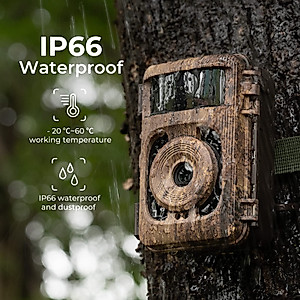 K&F Concept 4K 32MP WiFi Trail Camera, Game Camera with Night Vision Motion Activated Waterproof, Hunting Camera with 940nm No Glow Infrared LED 0.2s Trigger Time for Wildlife Monitoring Deer Cam