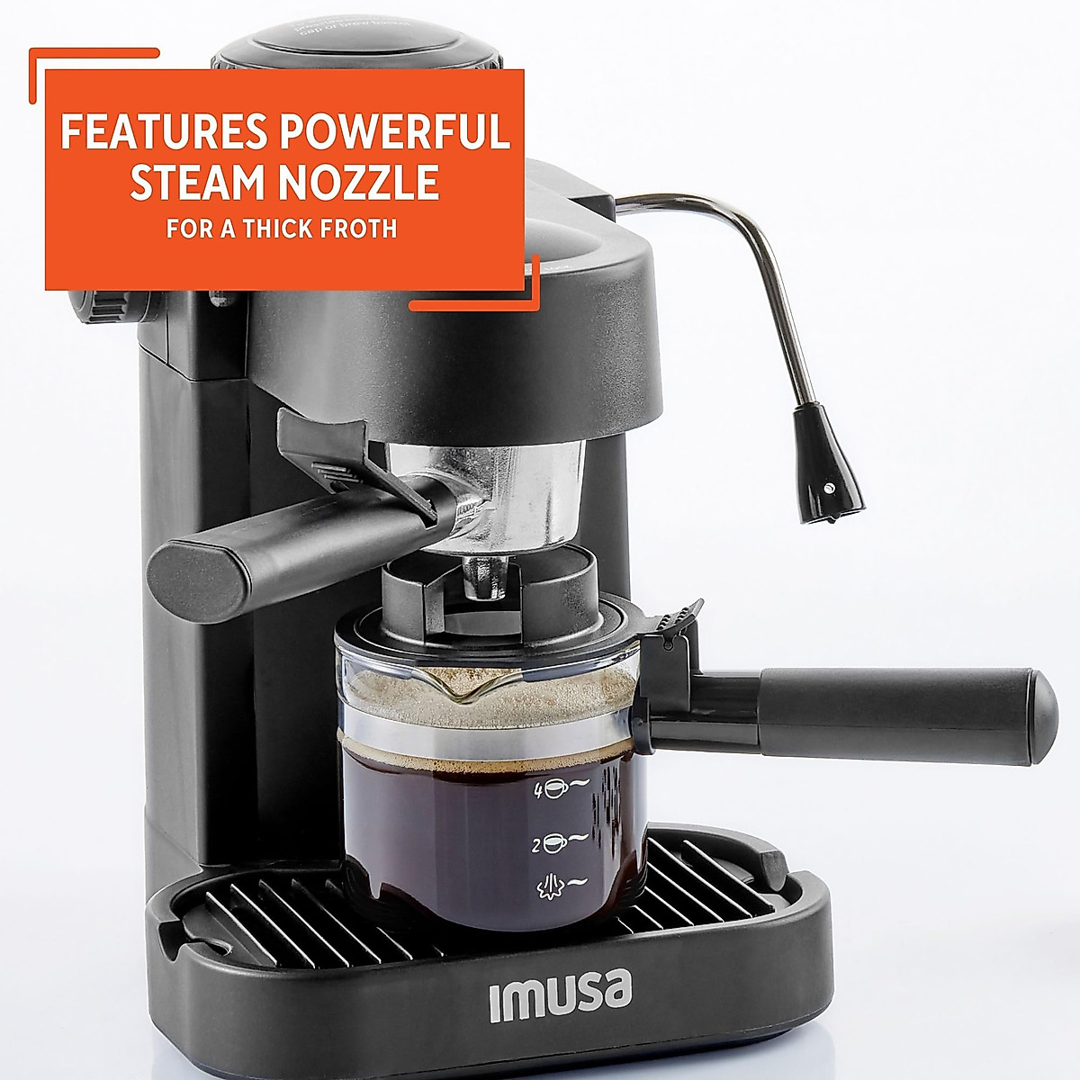IMUSA USA GAU-18202 4 Cup Espresso/Cappuccino Maker