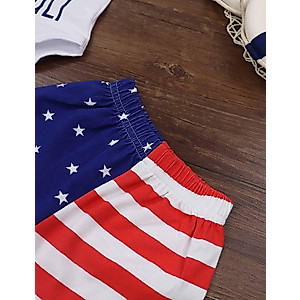 Gavol 4th of July Baby Boy Outfits My First 4th of July Bodysuit + Stars Stripe Short Newborn Infant Boy Summer Outfits for 3-6 Months