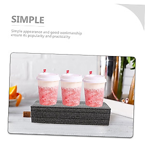 4pcs Milk Tea Drink Cup Holder Drink Packing Carrier Bottle Storage Holders Foam Cup Holder Takeout Disposable Cup Holder Coffee Cup Carrier Tray Pearl Cotton Portable re-usable