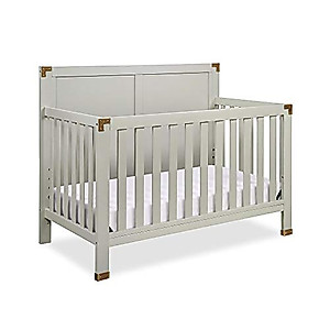 Baby Relax Mile 5-in-1 Convertible Crib, Soft Gray