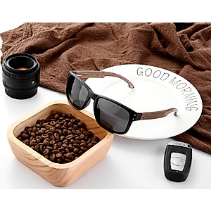 SKADINO Polarized Men's Sunglasses, Wood Sunglasses for Men and Women - 100% UVA/UVB Ray Protection for Driving Fishing Outdoor Sport Glasses