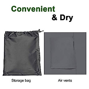 Covolo Fire Pit Cover Round Gas firepit Cover Outdoor Heavy Duty Kettle Cover Fireplace Cover Grill Cover, Durable Water Resistant, Lightweight, Eco-Friendly Furniture Cover 32x14 inch