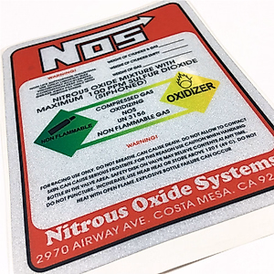 Car Sticker Motorcycle Oil Tank Decals Vinyl Reflective for NOS Tuning Racing Nitrous Oxide Racing 12x9.6cm