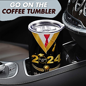 wowcugi Personalized Graduation Gifts Graduation Tumbler 20oz 30oz Tumblers Coffee Travel Mug Cup Grad Gift For Daughter Son College High School University Class Of 2024 Congratulations Gifts