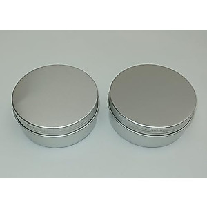JL Missouri Parts & Misc. 2x 3.75 Diameter 1.5" Deep 8 oz Ounce Aluminum Tin Cans. Bare Screw Top New Containers Storage Cream Spices Etc