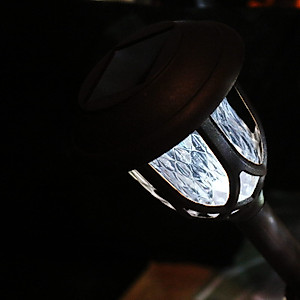 YYYC Solar Lights Outdoor Landscape Lights - Waterproof Solar Garden Lights, Warm White Solar Pathway Lights, Bright Outside Lights for Yard, Walkway, Lawn 6PCS