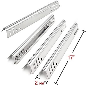 Hongso 17 Inch 4-Pack Heat Plate Tent Shield Grill Replacement Parts Kit for Charbroil Performance 475 4 Burner 463673517, 463673017, 463376018P2, 463376117 Gas Grills, G470-0004-W1,SPB1514