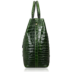 PIJUSHI Designer Top Handle Satchel Handbags for Women Crocodile Handbag and Purse Leather Tote Bags (6061 Green)
