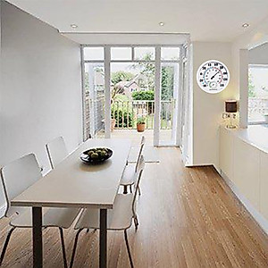 Indoor Outdoor Thermometer Hygrometer Large Wall Decor, 10 Inch Outdoor Thermometers for Patio Garden, Waterproof No Battery Needed Wall-Mounted Thermometers-White