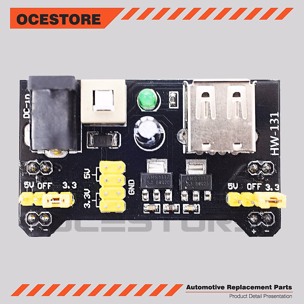 3PCS 3X MB102 Breadboard Power Supply Module Prototype DC 6.5-12V to 3.3V 5V USB Compatible with Bread Board