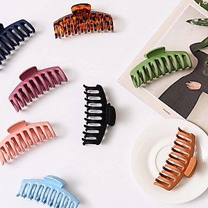 GQLV Hair Claw Clips for Women, 8 PCS Large Clips, Nonslip Jaw for Thick/Thin Hair, Butterfly Clips, Hair Barrettes, Fashion Accessories for Girls