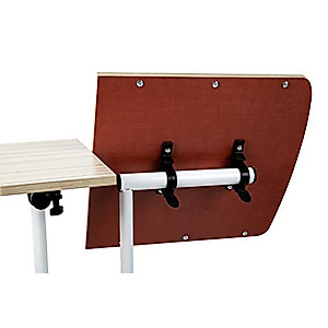 Mind Reader Rolling Standing Desk Home Office Laptop Workstation Locking Wheels Adjustable Angle, White, Wood