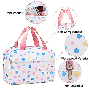 Makeup Bag for Girls Women Cute Travel Cosmetic Tote Bag Large Make Up Organizer Toiletry Bags Waterproof Zipper Pouch Purse