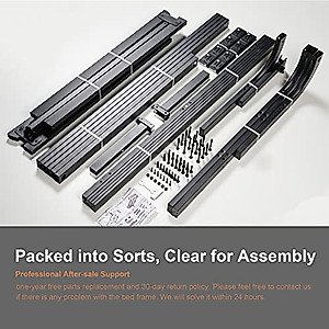 Umyder Full Size Bed Frame with Headboard and Footboard,14 Inch High Metal Platform Bedframe with Sturdy Steel Slats Support,No Box Spring Needed,for Teen,Noise Free,Easy Assembly,Anti-Slip