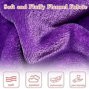 Lukeight Gifts for Mom, Birthday Gifts for Women, Blanket from Daughter or Son, Valentines Day Gifts , Fleece Throw , Mom Gifts for Her Birthday, Mothers Day, 65x55 inch, Purple