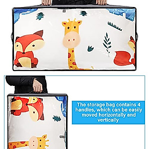 Under The Bed Storage Containers, 3 Pack Large Capacity Underbed Storage Bags Organizer, Collapsible Storage Bins with Clear Window for Blanket, Bedding, Comforter, Clothes Bedroom Storage Bags Gray