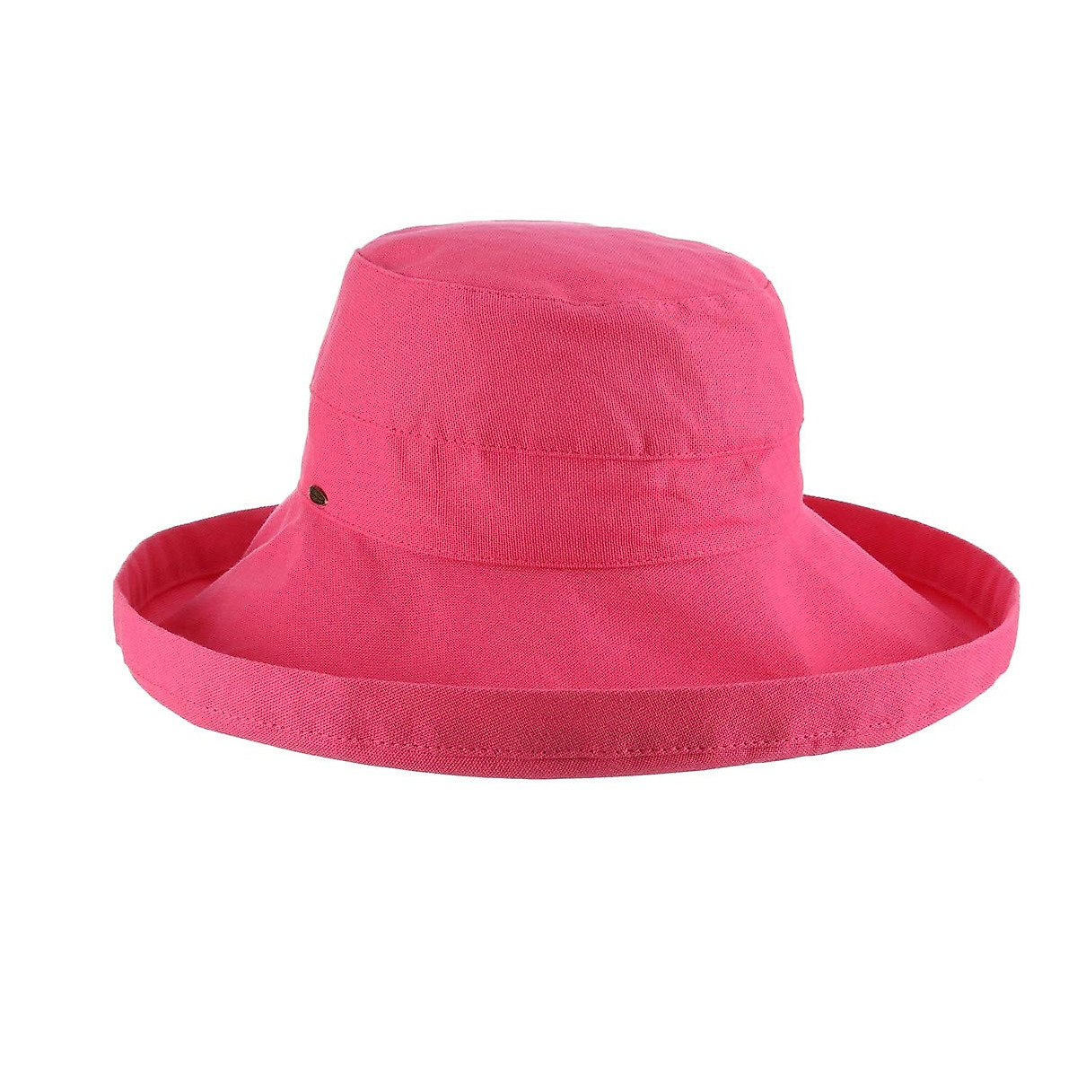 Scala Women's Cotton Hat with Inner Drawstring and Upf 50+ Rating,Coral Rose,One Size