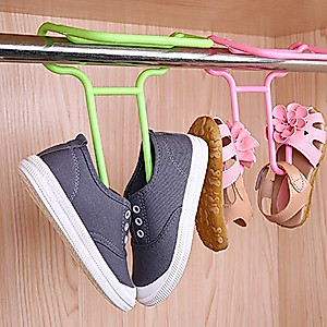 SoFull Shoe Rack, Daily Necessities Storage,2Pcs Multifunctional Plastic Shoes Drying Rack Hanger Home Wardrobe Organizer - White