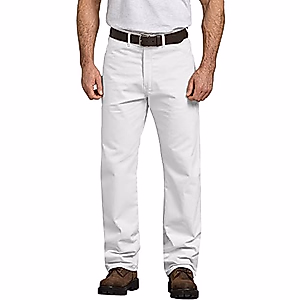Dickies mens Relaxed-fit Painter's work utility pants, White, 34W x 30L US