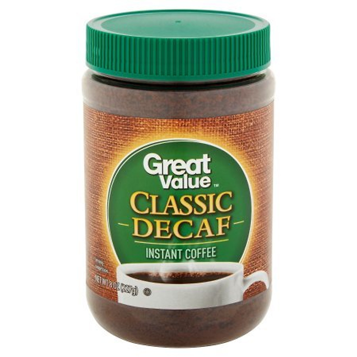 Great Value Classic Decaf Instant Coffee, 8 oz (PACK OF 3)