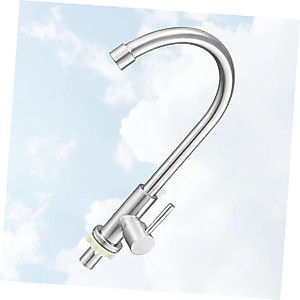 Gadpiparty Waterfalls Outdoor Kitchen Water Faucet Spaghetti Spoon Server Sink Faucets Waterfall Bath Taps Outdoor Faucets Kitchen Water Tap Outdoor Hose Faucet Single Cold Faucet Vertical